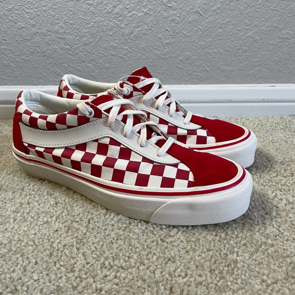 Vans Old Skool Checkerboard Red White Skate Shoes Men… - Gem